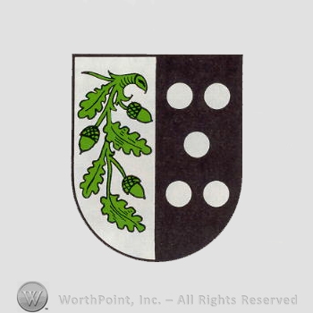 Mark with Heraldry: shield, oak branches, acorns, | #538527