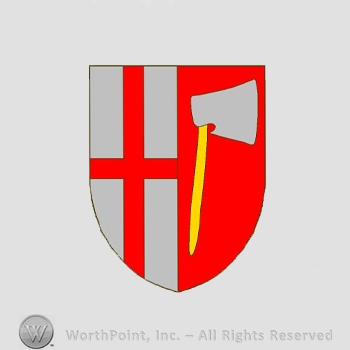 Mark with Heraldry: shield, cross, axe. | #538659