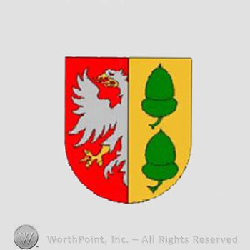 Mark with Heraldry: shield, acorns, eagle. | #540204