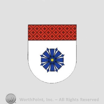 Mark with Heraldry: shield, flower, chequered | #540259