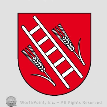 Mark with Heraldry: shield, ladder, wheatears. | #540271
