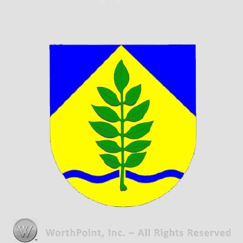 Mark with Heraldry: shield, branch, wavy line. | #540293