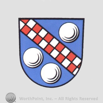 Mark with Heraldry: shield, chequered bar, white | #540321