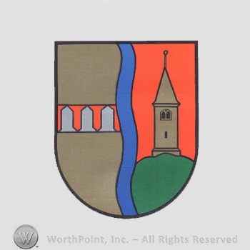 Mark with Heraldry: shield, wavy bar, three | #540400