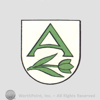 Mark with Heraldry: shield, letter A, tulip. | #540446