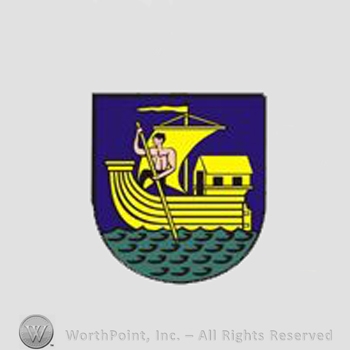 Mark with Heraldry: shield, boat, men, wavy | #540461