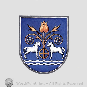 Mark with Heraldry: shield, wavy lines, horses, | #540496