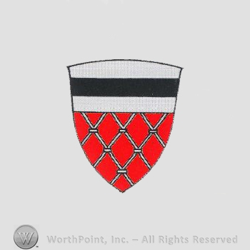 Mark with Heraldry: shield, black bar, fence. | #541136