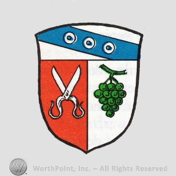 Mark with Heraldry: shield, grapes, blue bar, | #541144