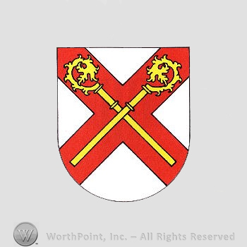 Mark with Heraldry: shield, cross, two crosiers. | #541202