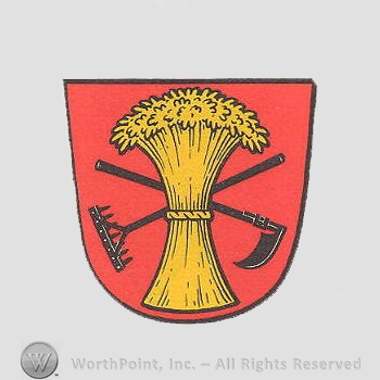 Mark with Heraldry: shield, wheat garb, scythe, | #541359