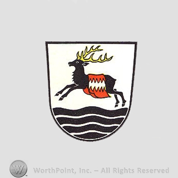 Mark with Heraldry: shield, deer, wavy lines. | #541498