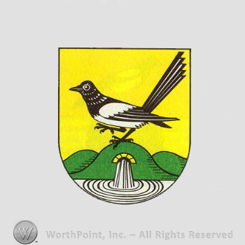 Mark with Heraldry: shield, bird, water stream, | #541516