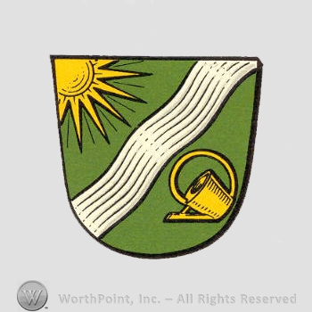 Mark with Heraldry: shield, sun, bucket, wavy | #541518