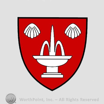 Mark with Heraldry: shield, two shells, fountain. | #541546