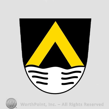 Mark with Heraldry: shield ,wavy lines, chevron. | #541584