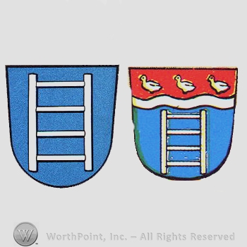 Mark with Heraldry: shields, ladders, wavy bar, | #541585