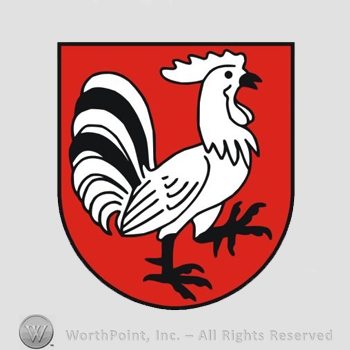Mark with Heraldry: shield and a rooster. | #542796
