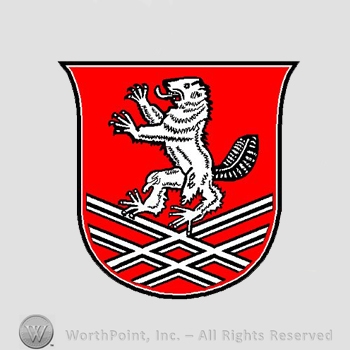 Mark with Heraldry: shield, beaver, crossed | #542833