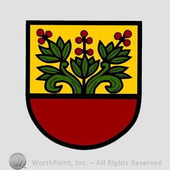 Mark with Heraldry: shield, berry plant. | #542950