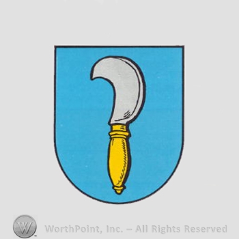 Mark with Heraldry: shield, sickle. | #542999