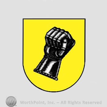 Mark with Heraldry: shield and a black fist. | #543031