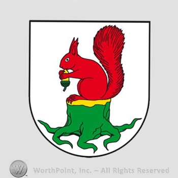 Mark with Heraldry: shield, squirrel, acorn, tree | #543080