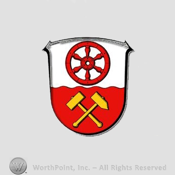Mark with Heraldry: shield, wheel, hammers, wavy | #544293
