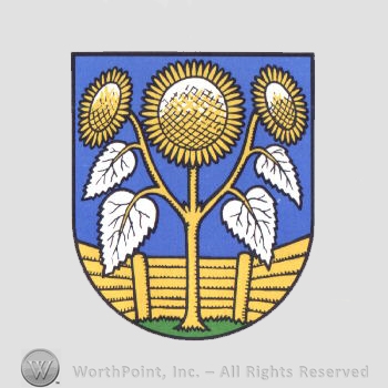 Mark with Heraldry: shield, sunflower, wood | #544504