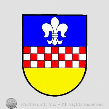 Mark with Heraldry: shield, chequered bar, | #544801