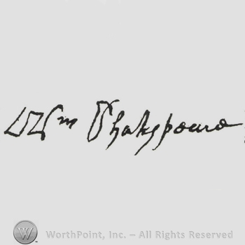 Mark with Signature: William Shakespeare. | #549922