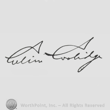 Mark with Signature: Calvin Coolidge. | #549954