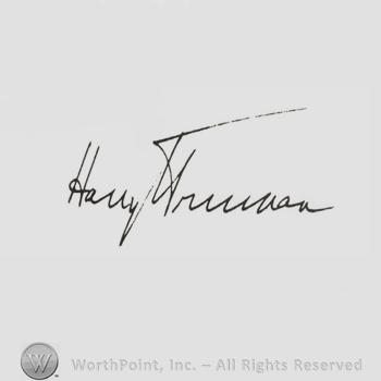 Mark with Signature: Harry S. Truman. | #549969