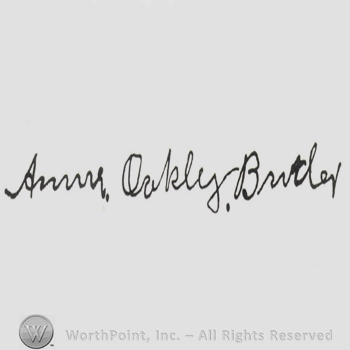 Mark with Signature: Annie Oakley. | #549983