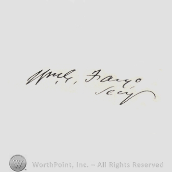 Mark with Signature: William Fargo. | #549986