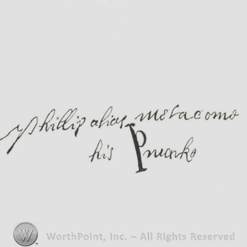 Mark with Signature: King Philip. | #549994