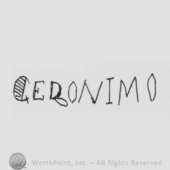 Mark with Signature: Geronimo. | #550001