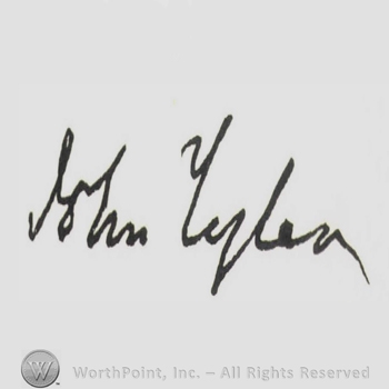 Mark with Signature: John Tyler. | #550013