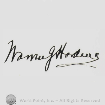 Mark with Signature: Warren G. Harding. | #550035