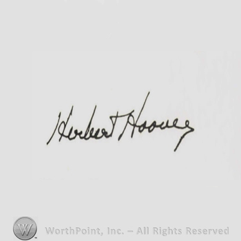 Mark with Signature: Herbert Hoover. | #550037