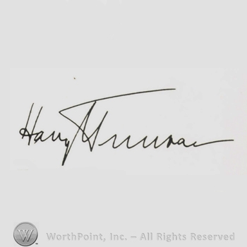 Mark with Signature: Harry S. Truman. | #550039