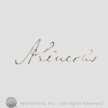 Mark with Signature: Abraham Lincoln. | #550050