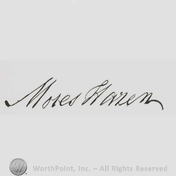 Mark with Signature: Moses Hazen. | #550071