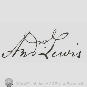 Mark with Signature: Andrew Lewis. | #550087