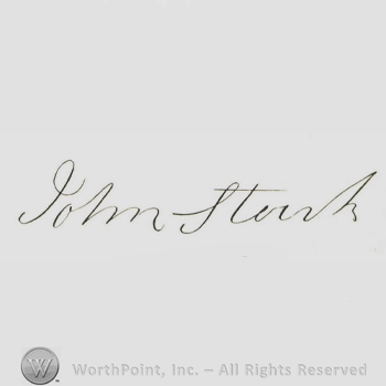 Mark with Signature: John Stark. | #550114