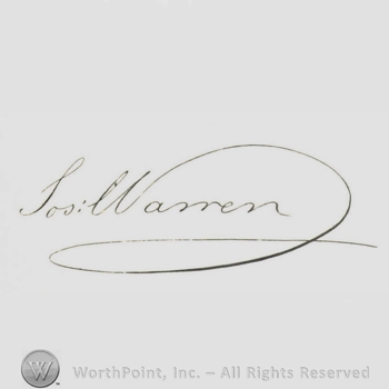 Mark with Signature: Joseph Warren. | #550124