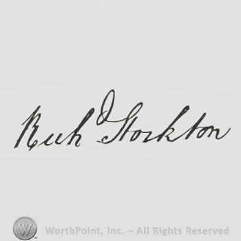 Mark with Signature: Richard Stockton. | #550152
