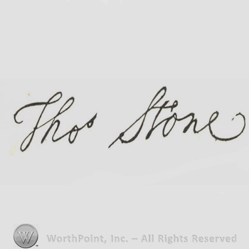 Mark with Signature: Thomas Stone. | #550158