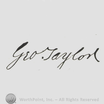 Mark with Signature: George Taylor. | #550159