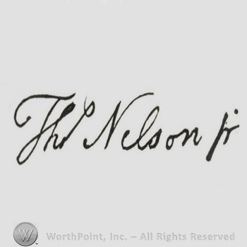 Mark with Signature: Thomas Nelson Jr.. | #550170